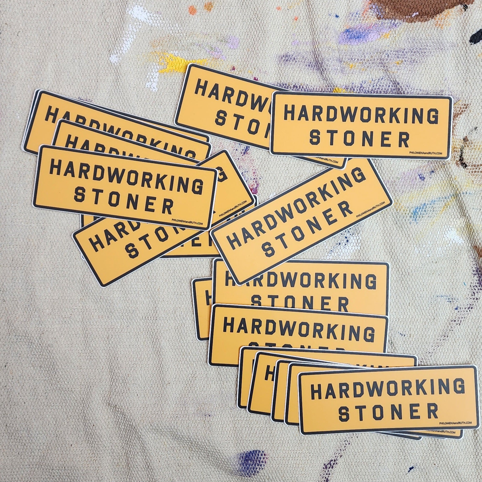 Stickers + Buttons – Hardworking Stoner